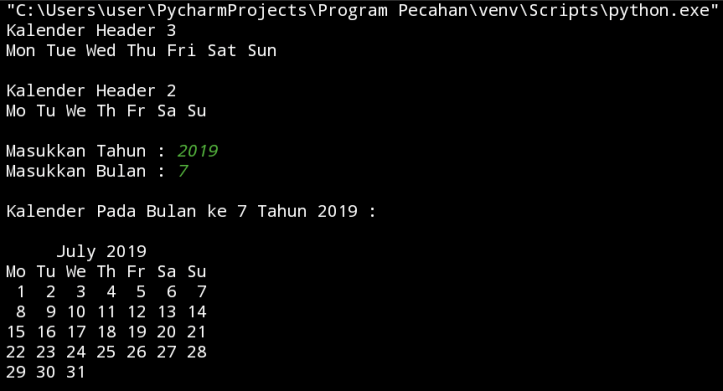 Program Kalender Di Python – MID Koding